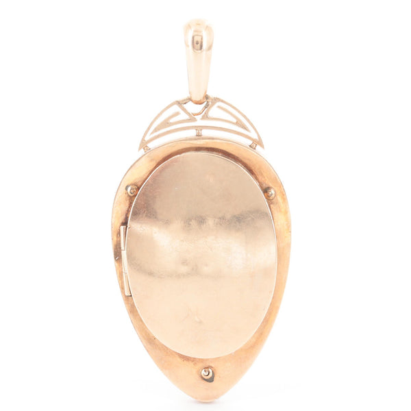 Victorian Turquoise Locket Pendant - Smith and Bevill Jewelers